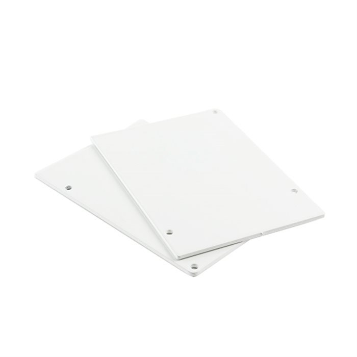 Endekapper til tagrende i hvid - 1 par